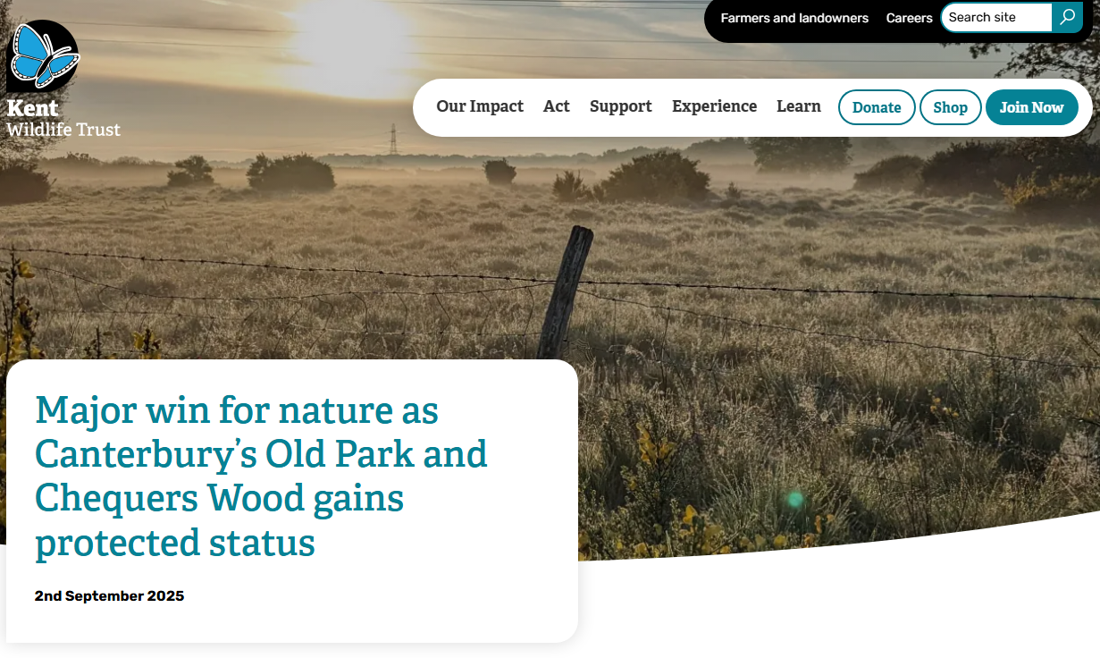 Fantastic News for Old Park! - Friends of Old Park & Chequers Wood